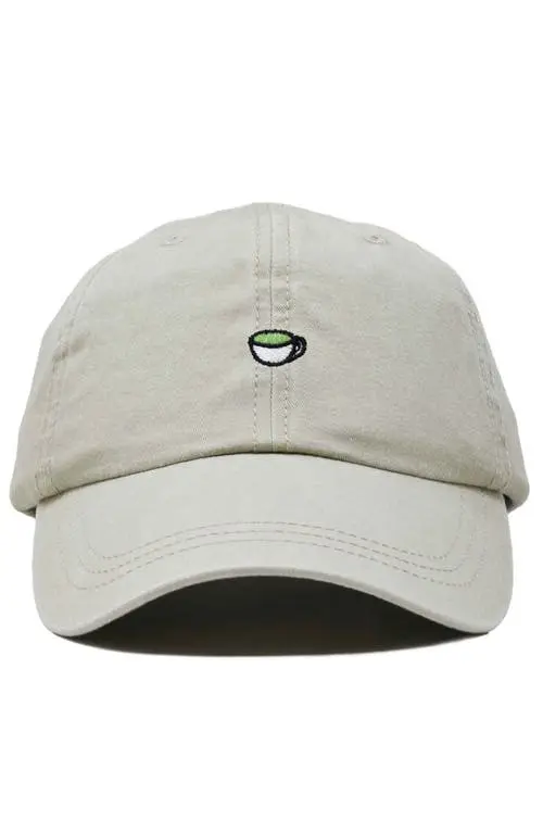 DALIX Embroidered Cotton Baseball Cap - Washed Stone White