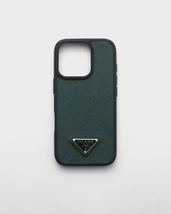 Prada Saffiano Leather Case For Iphone 16 Pro