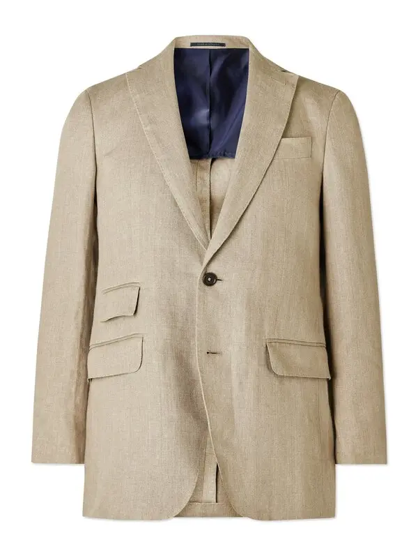 Sid Mashburn Kincaid No. 2 Linen Hopsack Suit Jacket - Neutrals