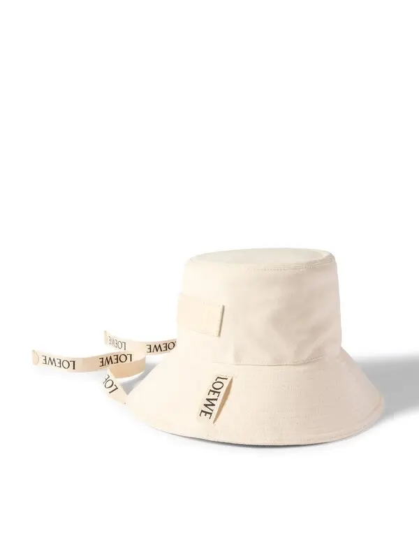 Loewe Paula’s Ibiza Cotton-canvas Bucket Hat - Neutrals