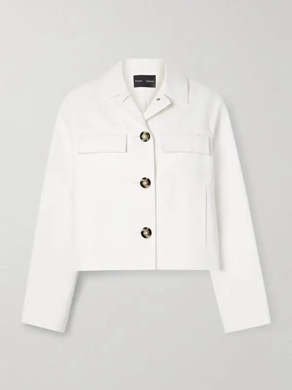 Proenza Schouler Thelma Cotton And Linen-blend Jacket - White