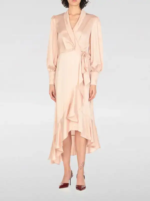 asymmetric wrap midi dress Amelia Asymmetric-Neck Wrap Dress