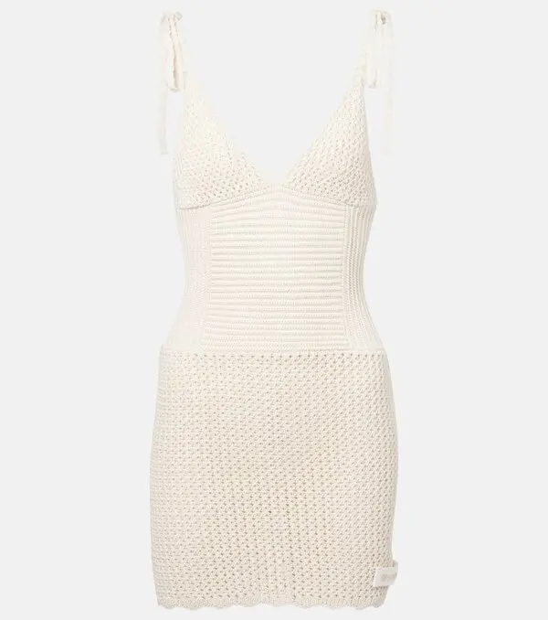 Attico Knitted Cotton Minidress