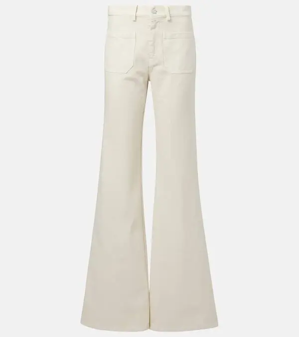 NILI LOTAN Florence Wide-leg Cotton Pants - Beige