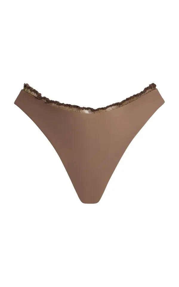 MARE PERPETUA Frill Essential Bikini Bottom - Brown
