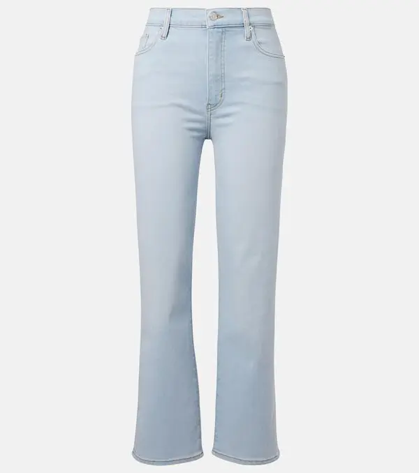 FRAME Le Sleek High-rise Straight Jeans - Blue