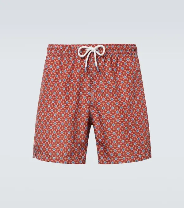 Fedeli Madeira Floral Swim Trunks - Orange