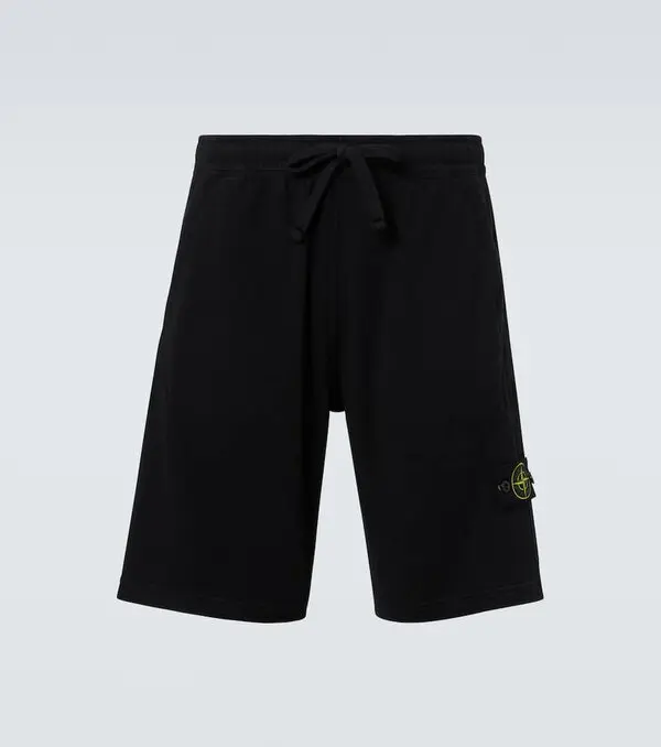 Stone Island Cotton Jersey Shorts - Black