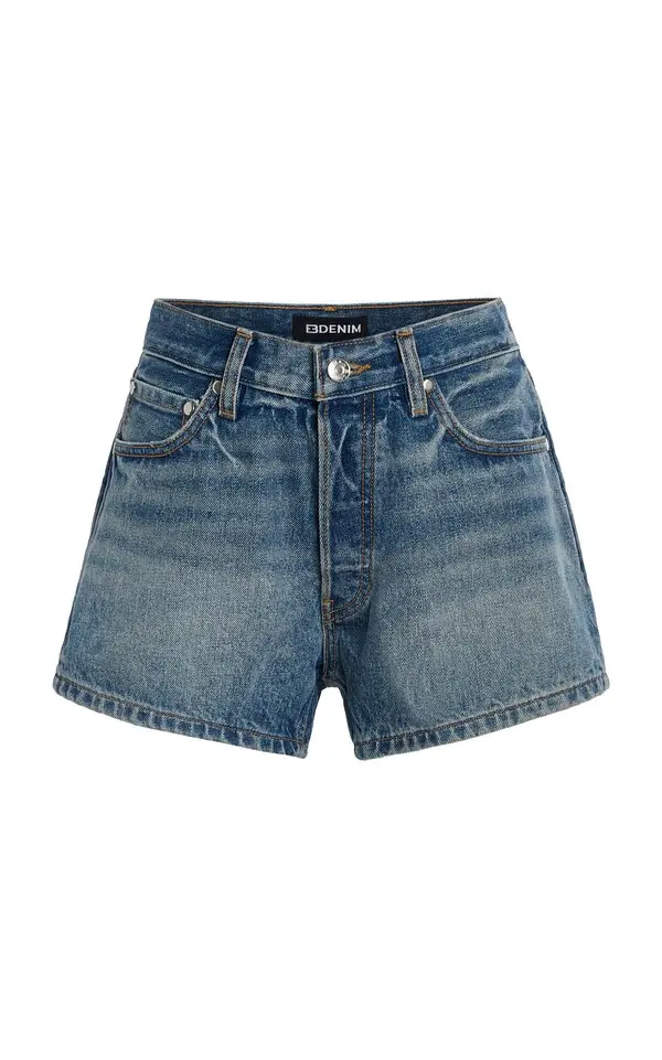 EB DENIM Arbor Loose Denim Shorts - Medium Wash