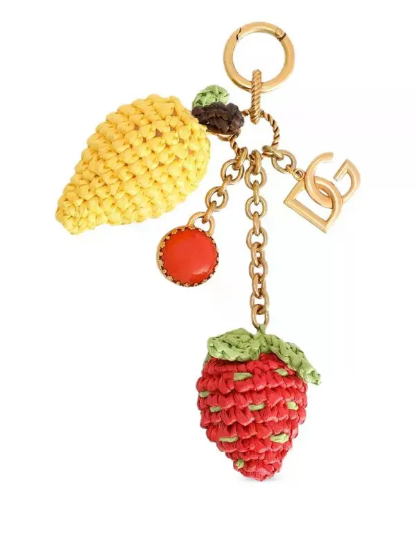 Dolce & Gabbana Strawberry Keyring - Gold