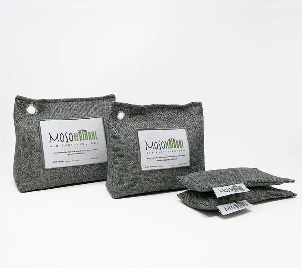 MOSO NATURAL Moso Set Of 4 Charcoal Odor-absorbing Bags