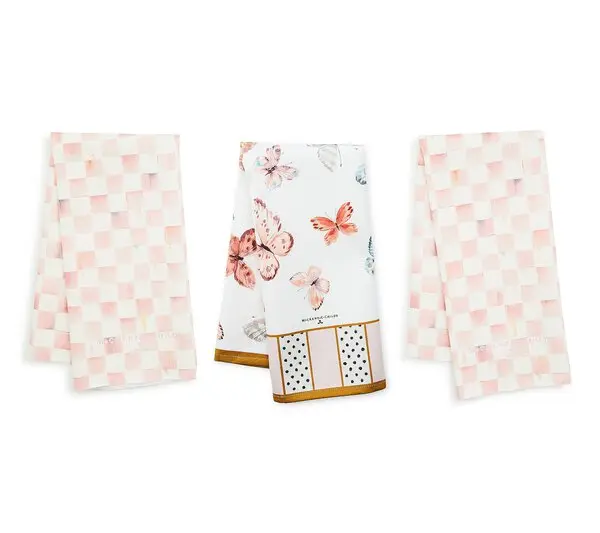 MACKENZIE-CHILDS As Is Exclusive Set Of 3 Dish Towels