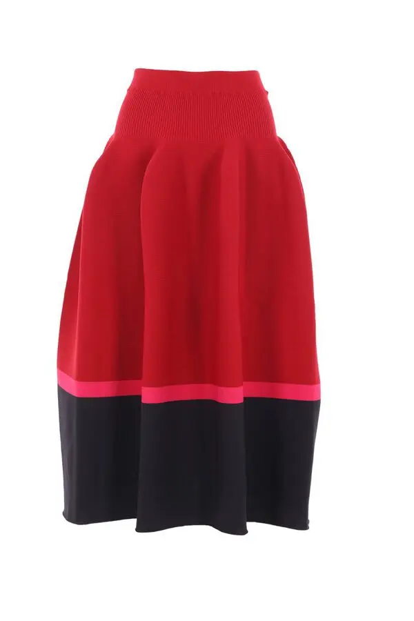 CFCL Knit Midi Skirt - Marn Red