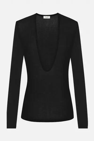 Saint Laurent Viscose Knit Top