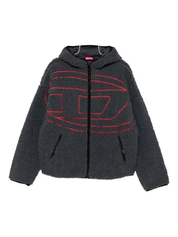 Diesel Gray Teddy Fleece Sweatshirt - Grey