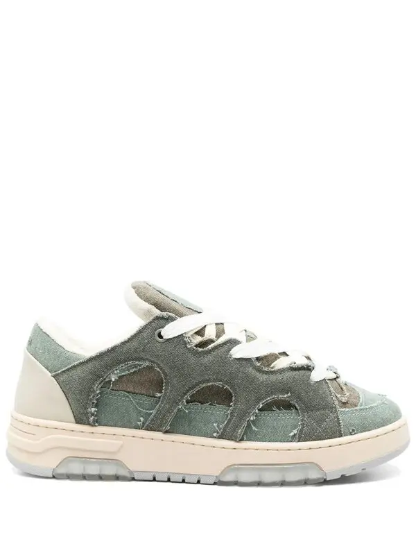 SANTHA Lace Up Sneakers - Green