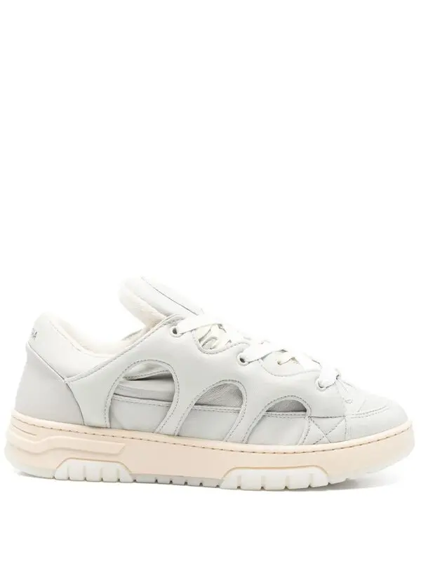 SANTHA Leather Sneakers - Grey