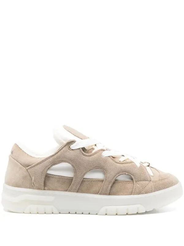 SANTHA Lace-up Sneakers - Brown