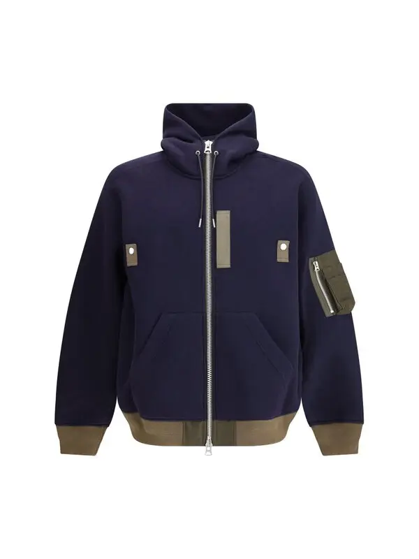 Sacai Cotton Hoodie - Blue