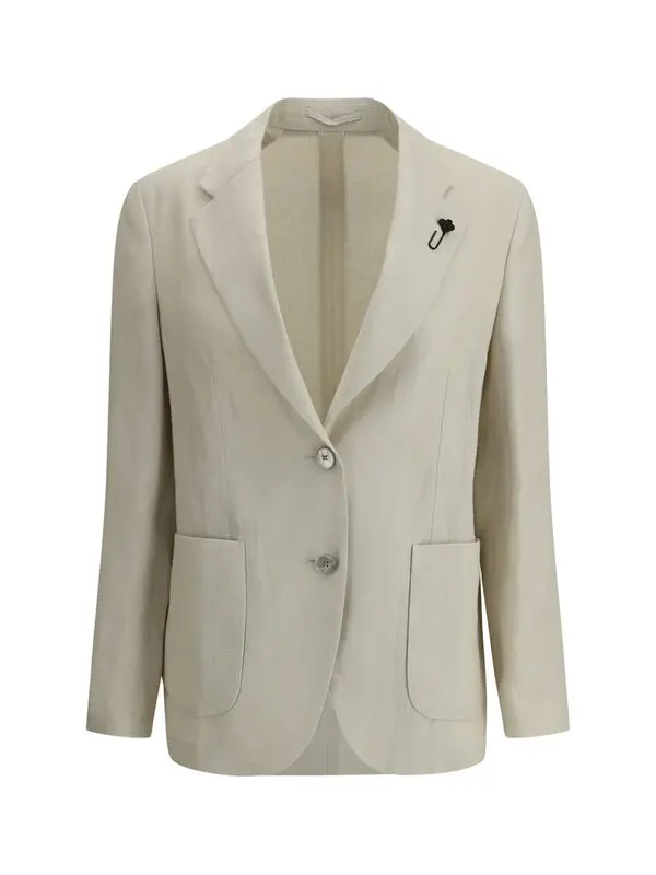 LARDINI Linen Blazer - Beige