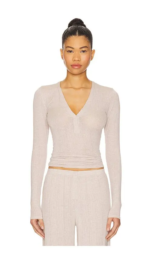 NEGATIVE UNDERWEAR Whipped Henley - Sand