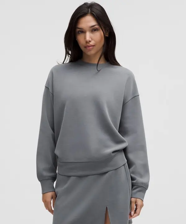 Lululemon Softstreme Oversized Crewneck Pullover - Solar Grey