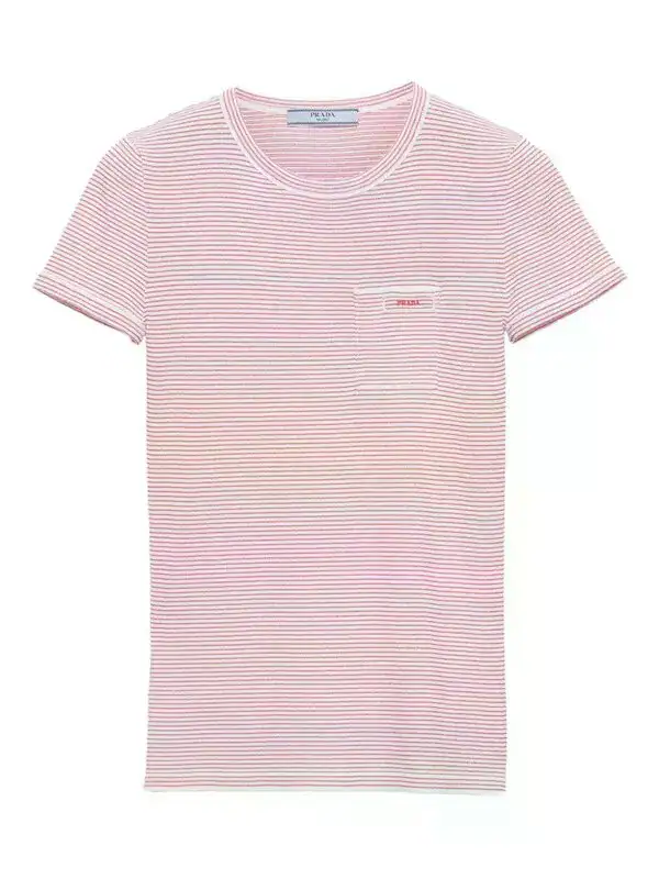 Prada Striped T-shirt - White | Editorialist