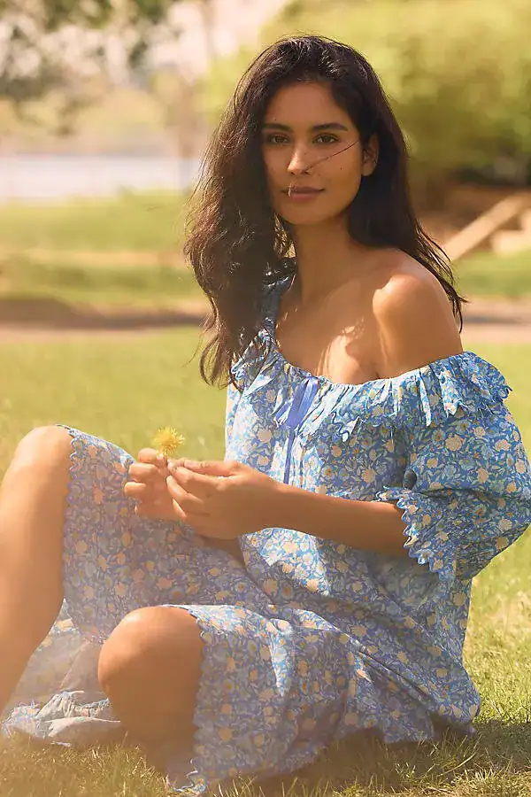cotton floral dresses At The Wishing Well Pink Floral Cotton Smocked Maxi Dress main image 0