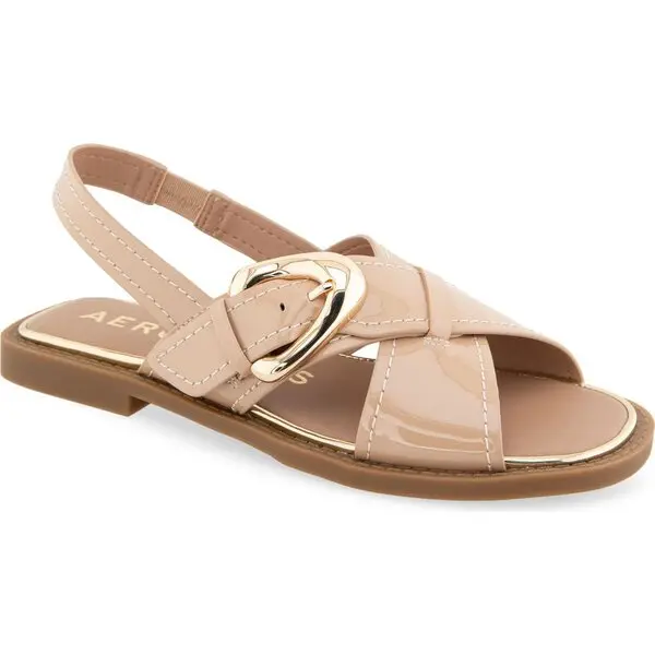 Aerosoles Slingback Sandal - Beige Bisque Patent Leather