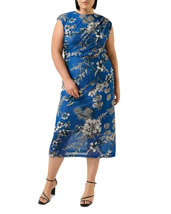 ESTELLE Elysium Floral Mesh Midi Dress