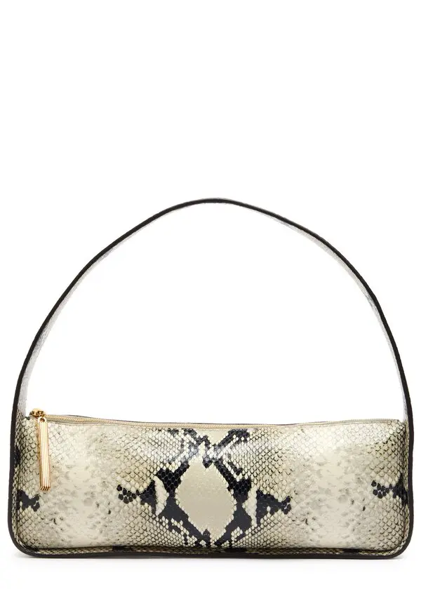 Khaite Lori Python-effect Shoulder Bag - Natural