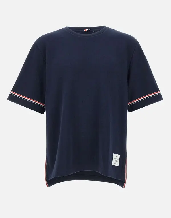 Thom Browne｜ (RUGBY FIT SHORT SLEEVE TEE IN COTTON INTE Thom Browne｜ (RUGBY FIT SHORT SLEEVE TEE IN COTTON INTE