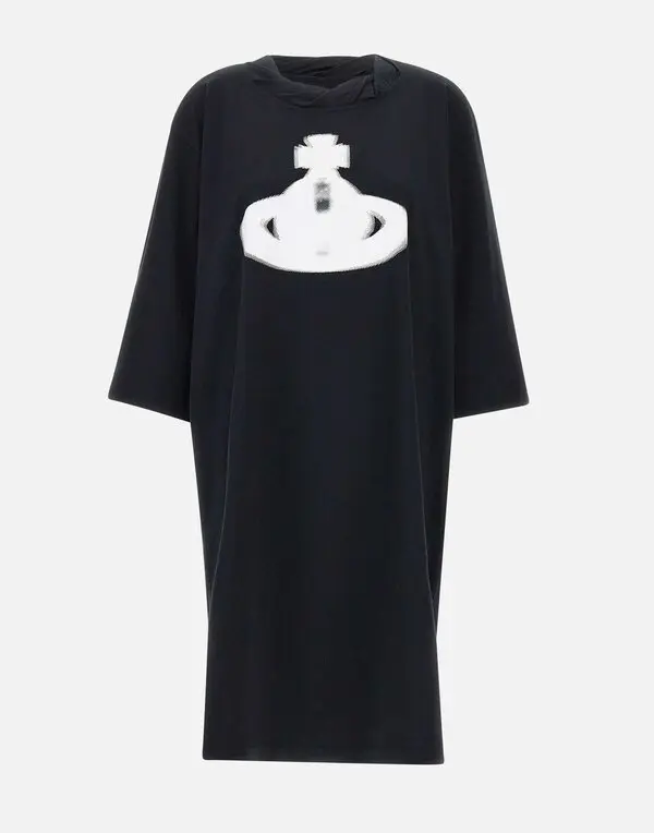 Vivienne Westwood Halftone Orb Maxi Jersey Dress In Black - 14% Off |  Editorialist