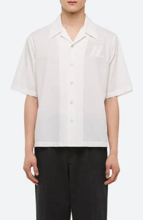 Helmut Lang Boxy Soft Broad Poplin Camp Shirt