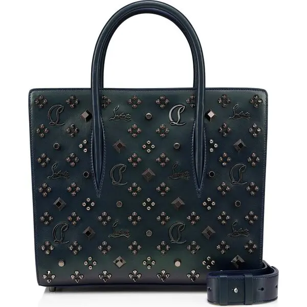 CHRISTIAN LOUBOUTIN Paloma Loubinthesky Top Handle Bag - Zaffiro/gun Metal