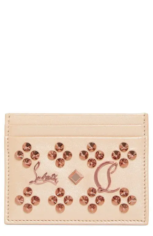 CHRISTIAN LOUBOUTIN Kios Loubinthesky Leather Card Case - Leche/ Multi
