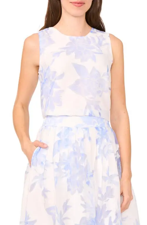 Halogen Floral Burnout Sleeveless Top
