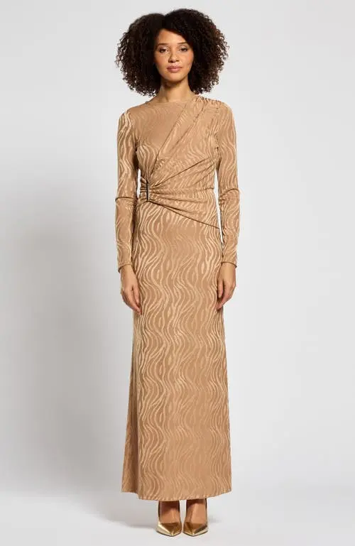 DASKA Eris Zebra Print Maxi Dress