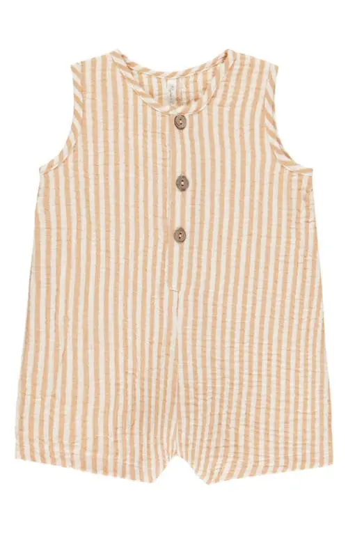 RYLEE + CRU Maverick Cotton Seersucker Romper - Grapefruit