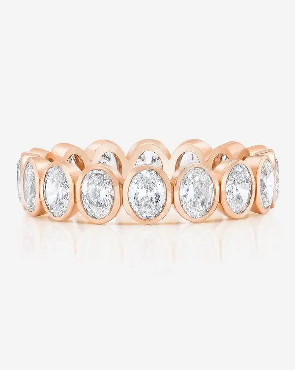 Ring Concierge Lab Diamond Oval Bezel Eternity Band