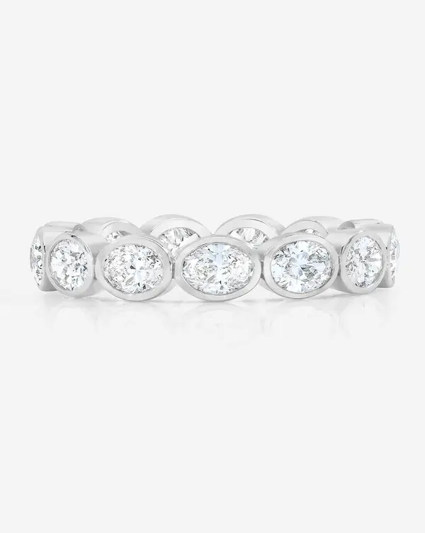 Ring Concierge Lab Diamond Oval Bezel Eternity Band