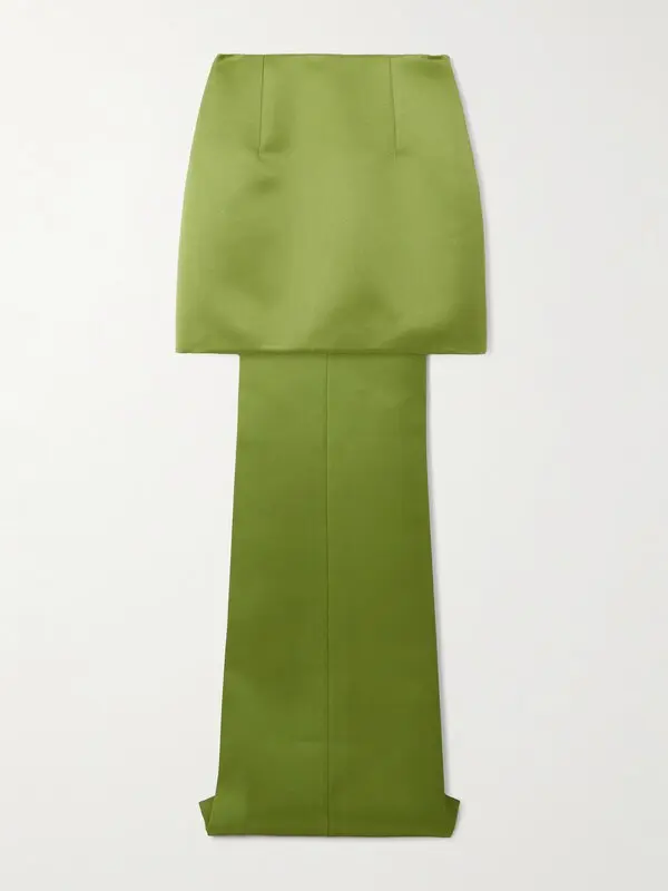 EMILIA WICKSTEAD Harleigh Duchesse-satin Maxi Skirt - Green