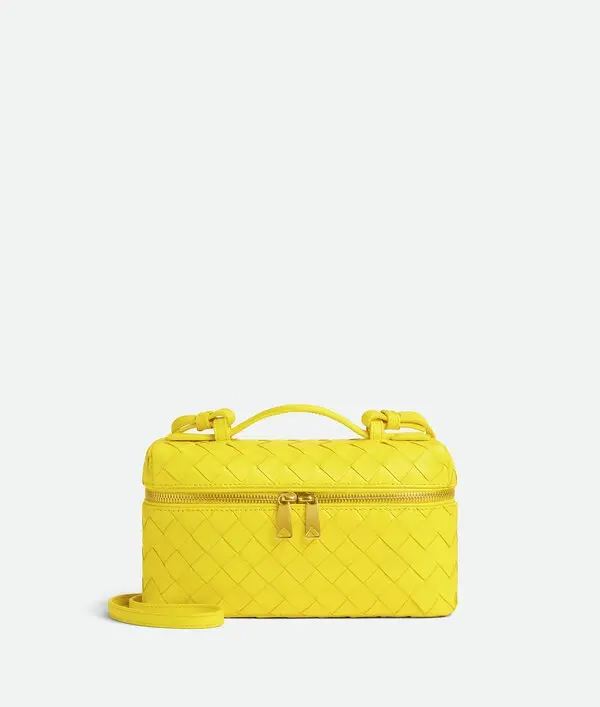 Bottega Veneta Intrecciato Leather Vanity Case - Sulfur