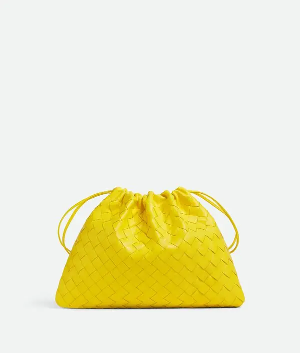 Bottega Veneta Intrecciato Leather Pouch - Sulfur