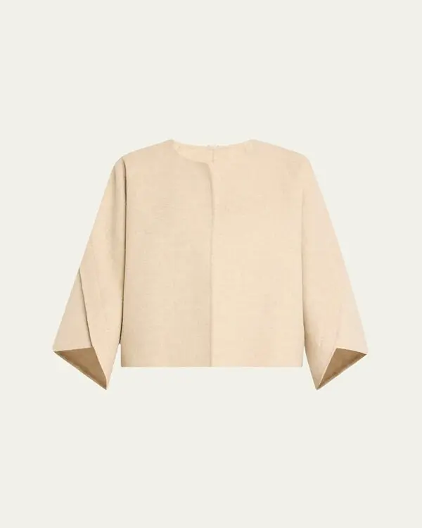 Max Mara Ovada Tailored Wool Cashmere Jacket - Sand