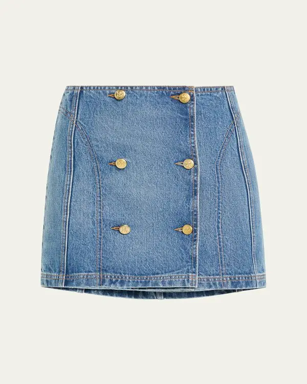 Ulla Johnson The Clara Denim Mini Skirt - Danube