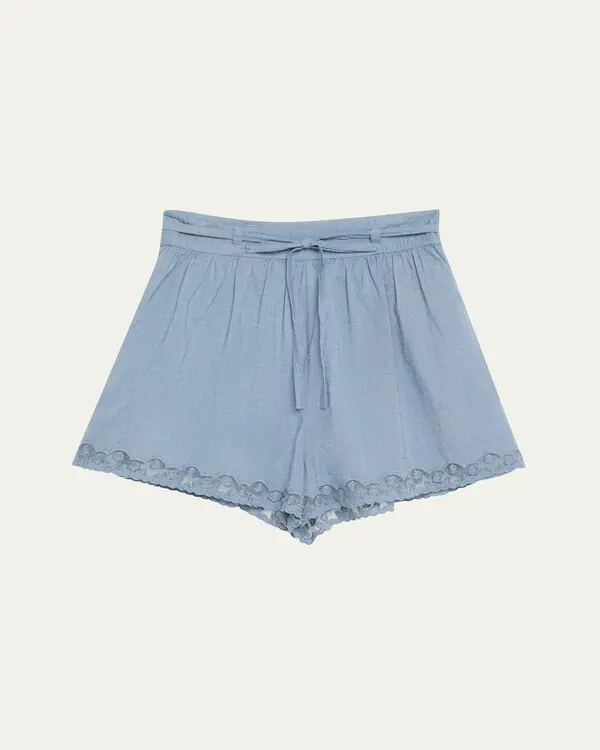Ulla Johnson Elowen Cotton Shorts - Chambray