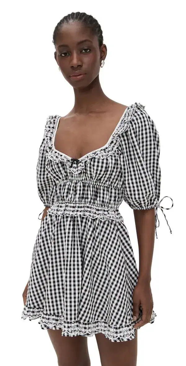 Buy For Love Lemons Jackson Mini Dress Black Gingham At 30
