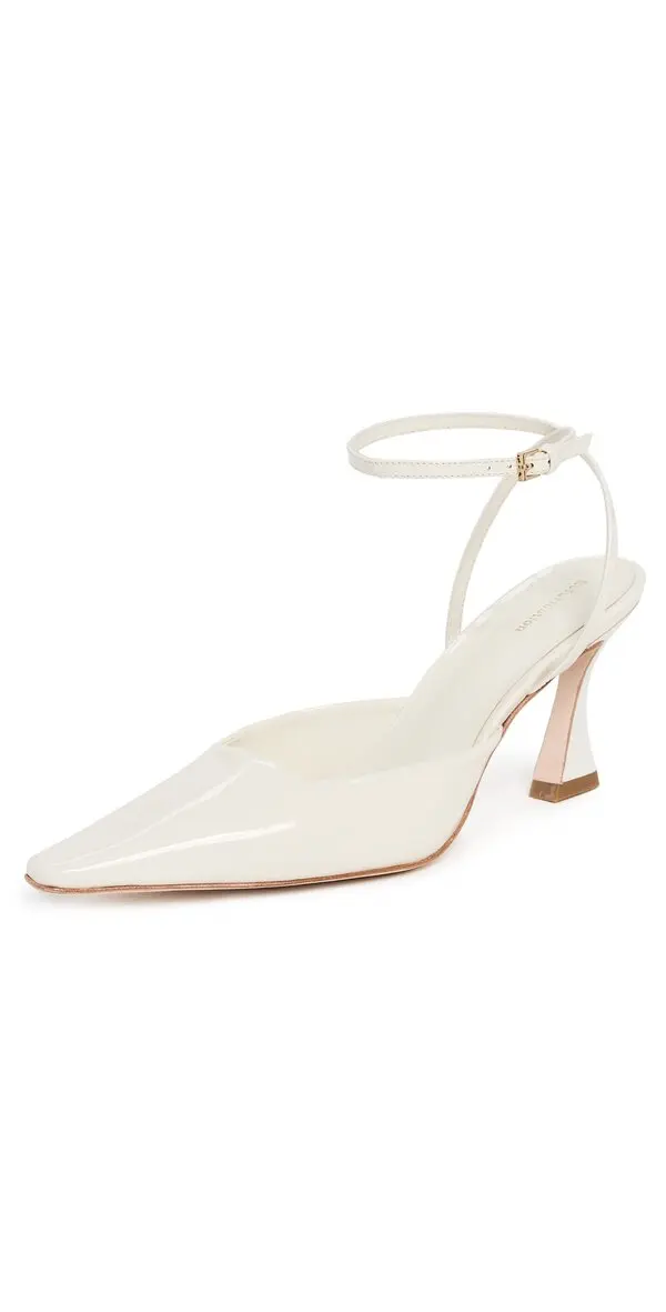 REFORMATION Natasha Leather Pumps - White Patent