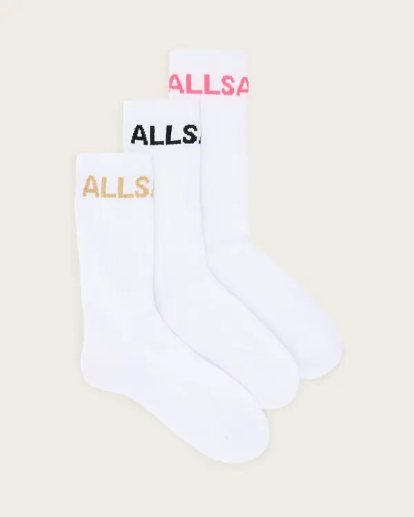 All Saints Jae Logo Crew Socks Pack